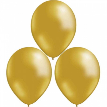 Ballonger metallic guld 10-pack